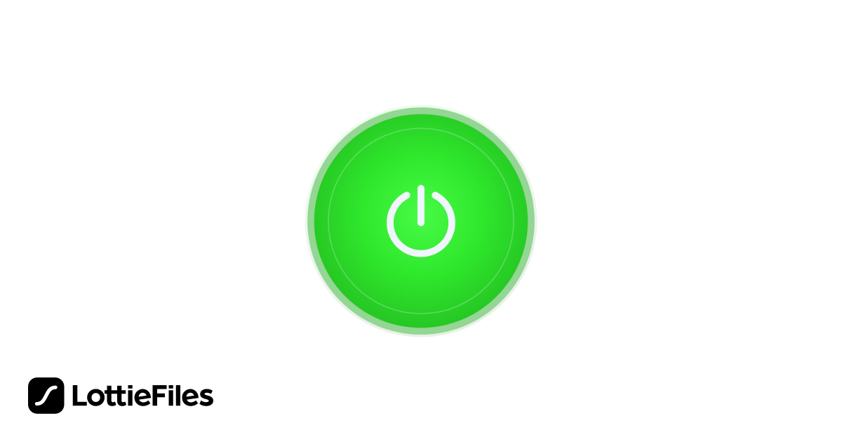 Animación gratuita de power on button de alper borabay | LottieFiles