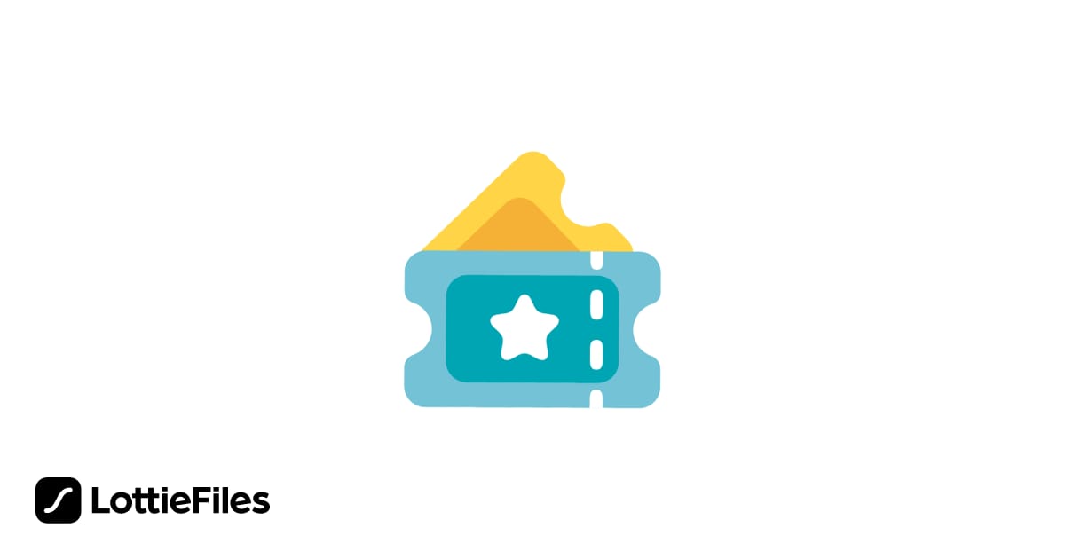 Free ticket blue Animation by Giovana Pontes | LottieFiles