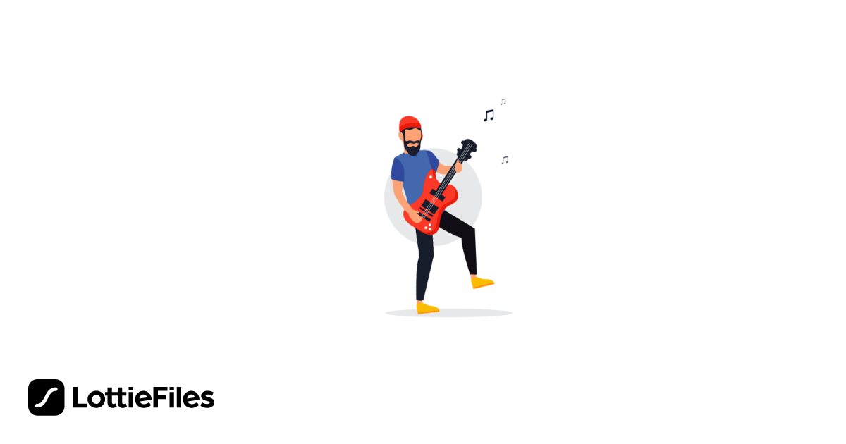 Free Playing Guitar Animation by Bilal Naseer | LottieFiles