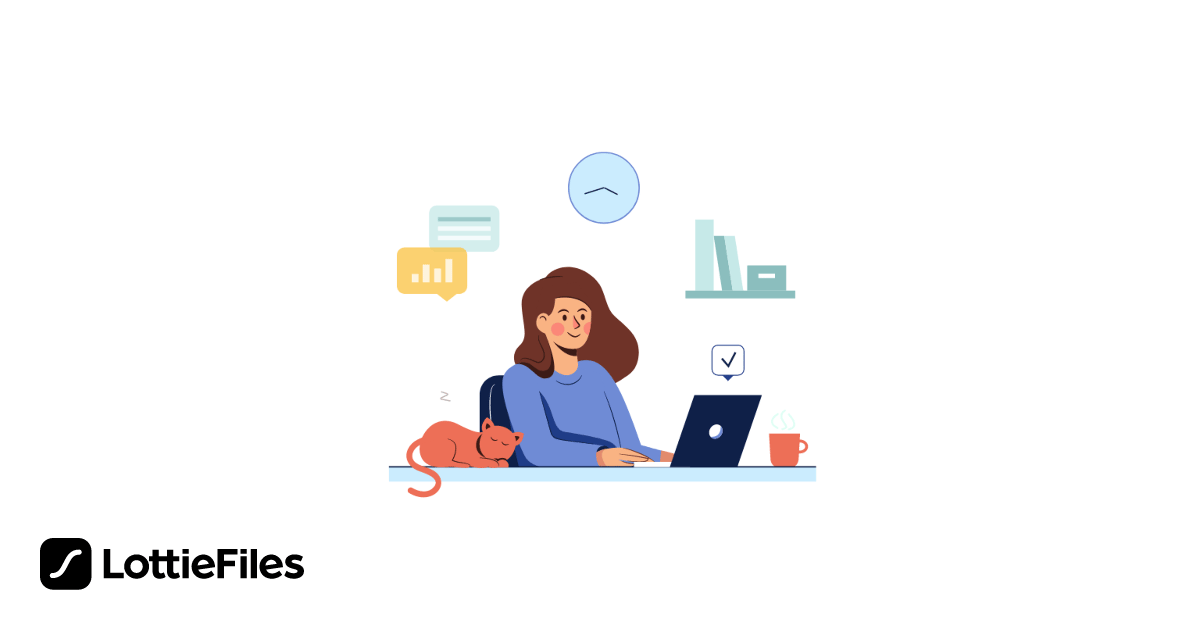 Free Business woman working Animation by Amazify | LottieFiles