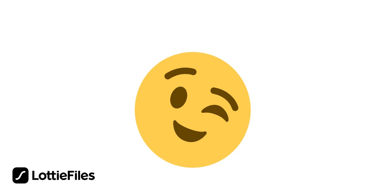 Free Emoji Wink Animation by Adrian Moran | LottieFiles