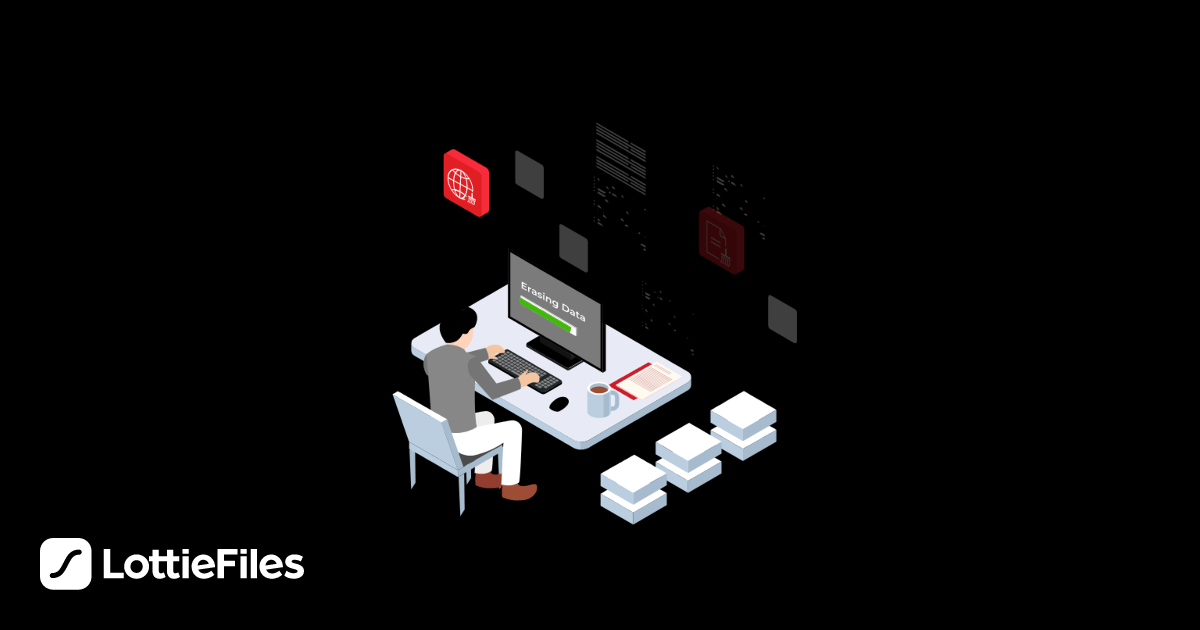 Free Data Eraser Software Animation by Shivsagar | LottieFiles