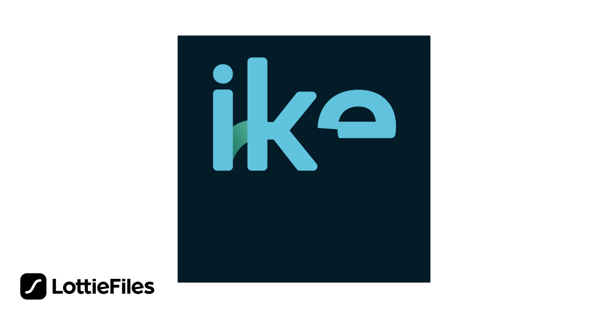 Free IKÉ-logo Animation by Marcela Alvarado | LottieFiles