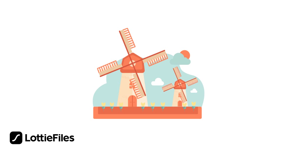 Free WIND MILL Animated illustrations Animation by praveen pravi ...