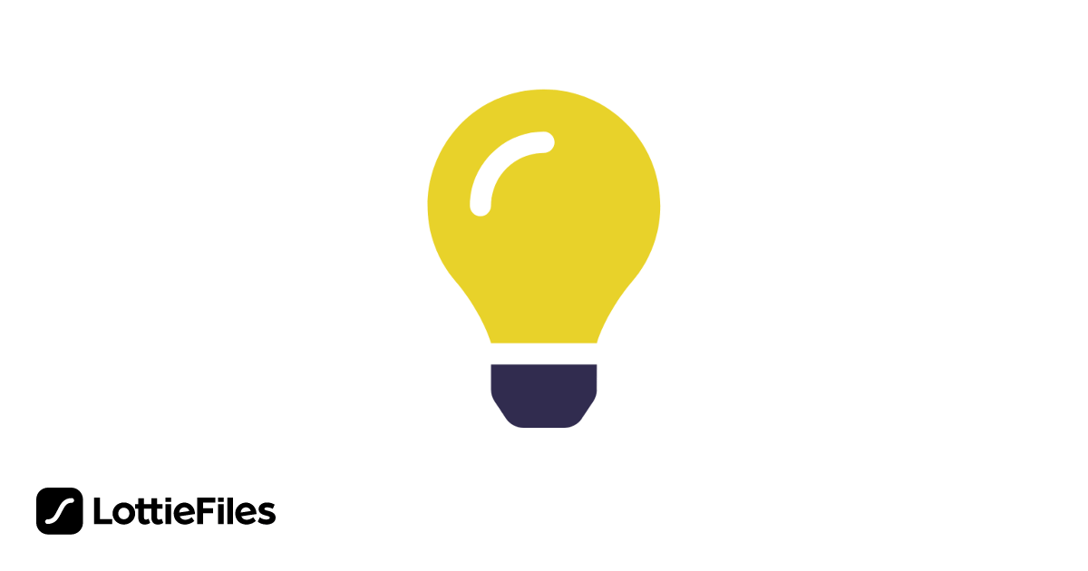 Free Flashing Light Bulb Animation by Callum Wells | LottieFiles