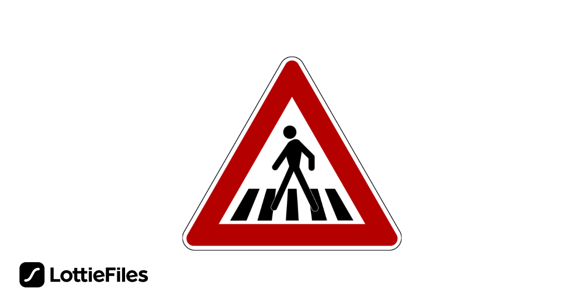 Free Pedestrian Crossing Sign Animation by Alfred Shalaku | LottieFiles