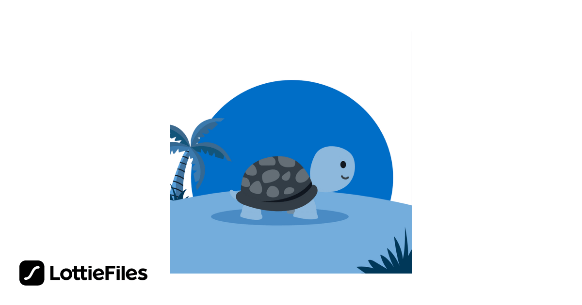 Free Turtle V2 PD Blue Animation by Josh Weimer | LottieFiles