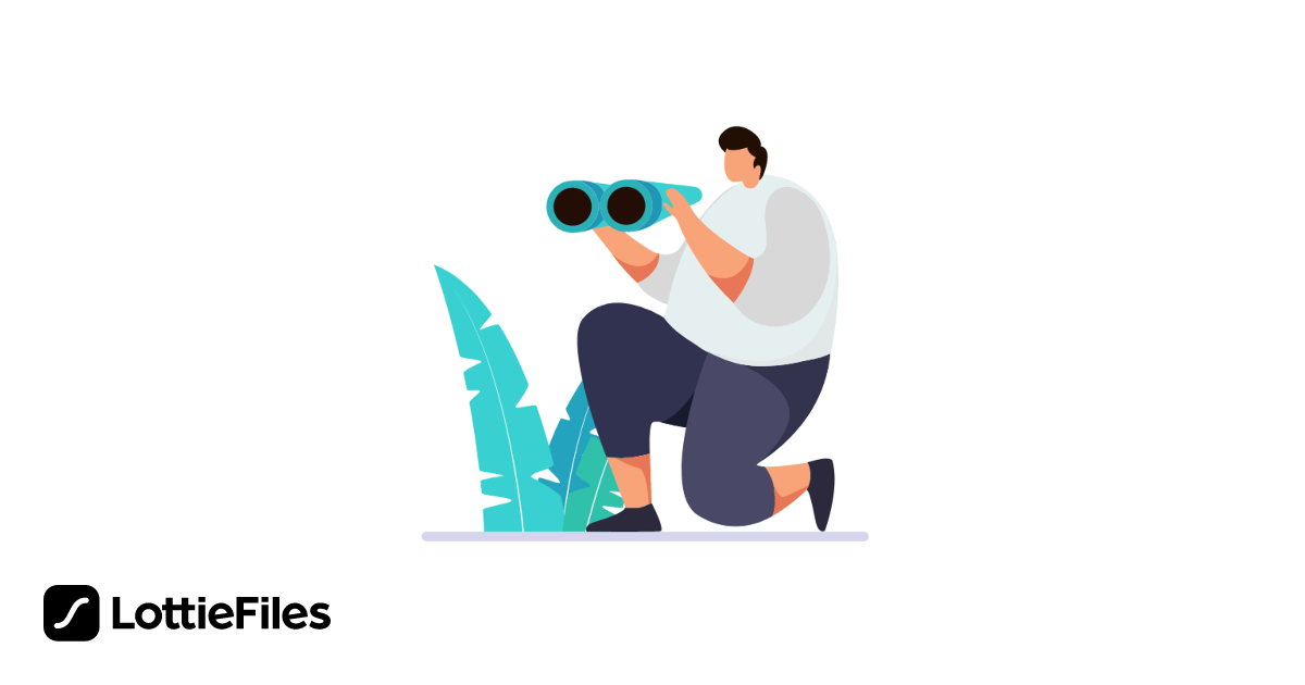 Free Man looking through binoculars Animation by Abdul Latif | LottieFiles