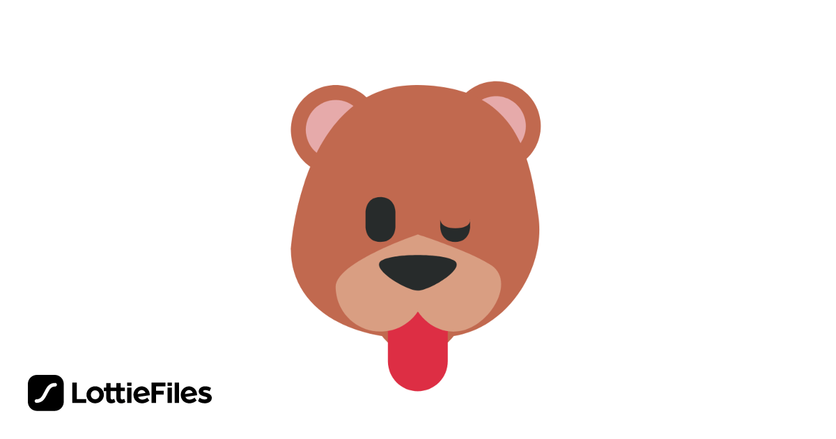 Free Bear Emoji Smile Animation by Marion Gwerder | LottieFiles
