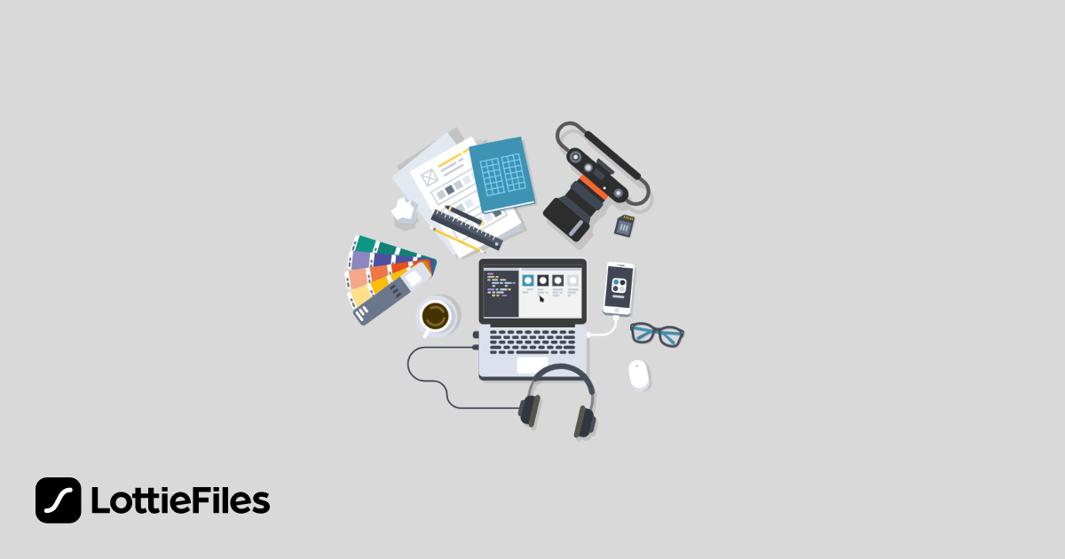 Free Digital Workstation Web Design Animation by Paul FD | LottieFiles