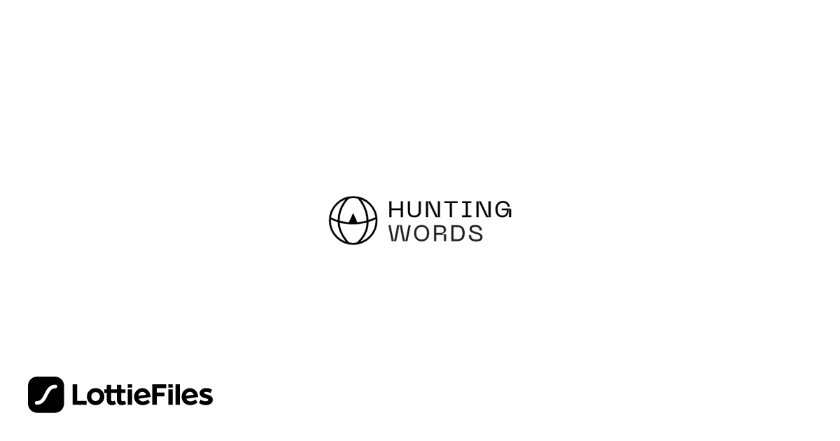 Free hunting-words-logo Animation by Joe / Hunting Words | LottieFiles