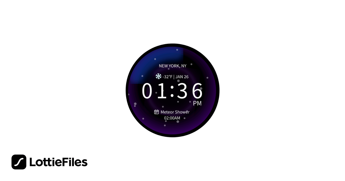 Free watchface Animation by Seongkyung Noh | LottieFiles