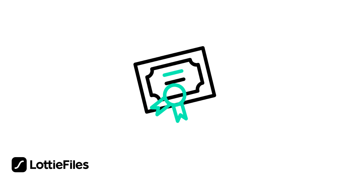 Free Certificate icon Lottie JSON animation Animation by Tinymotion ...