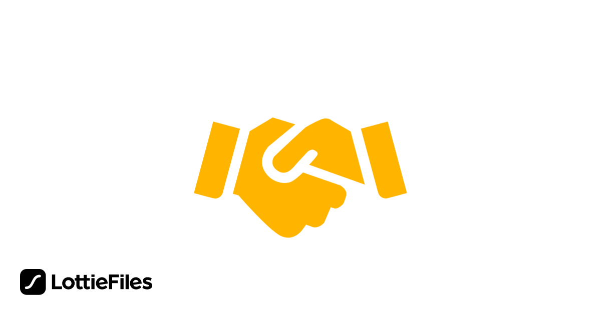 Free hand shake yellow Animation by Julie Souvandy | LottieFiles