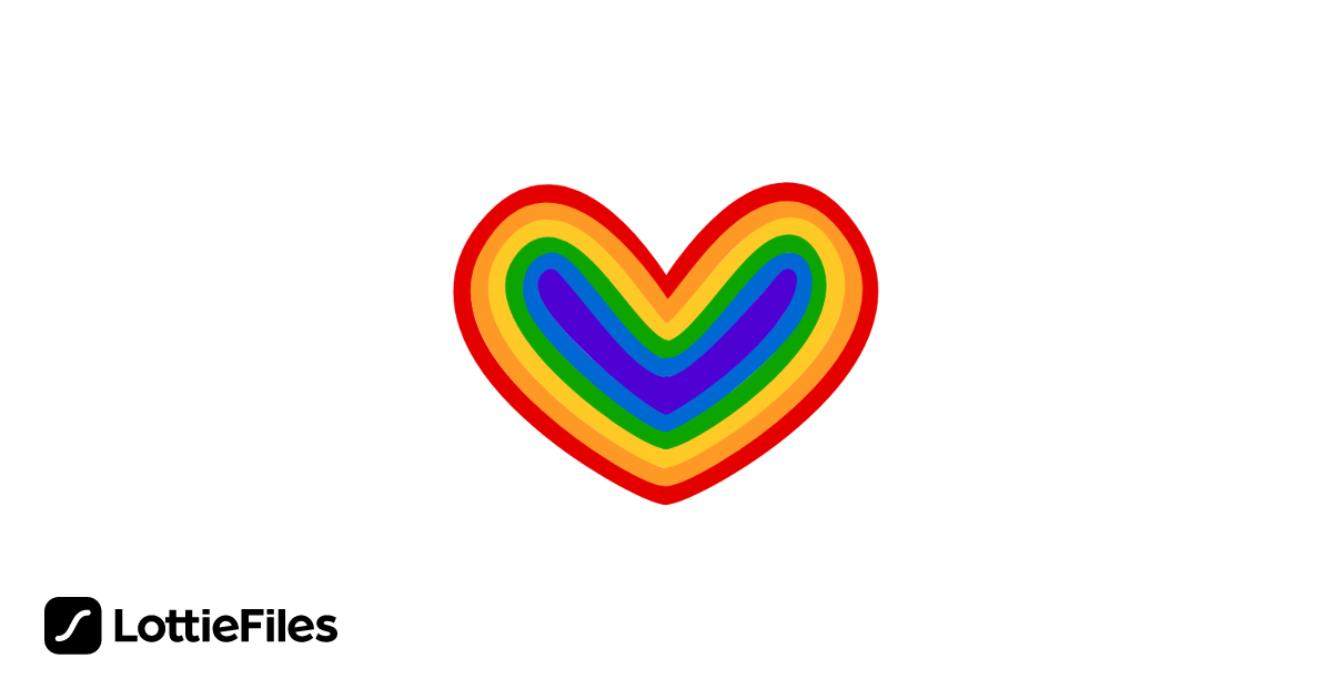 Free Rainbow heart Animation by Maria Karavá | LottieFiles