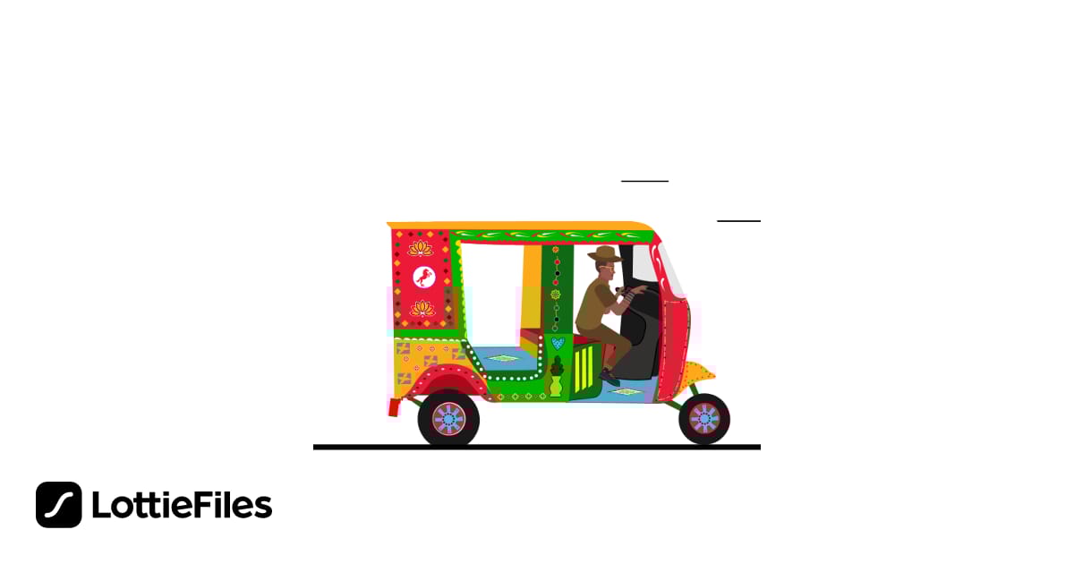 Free Rickshaw Animation by Bashir Ahmad | LottieFiles