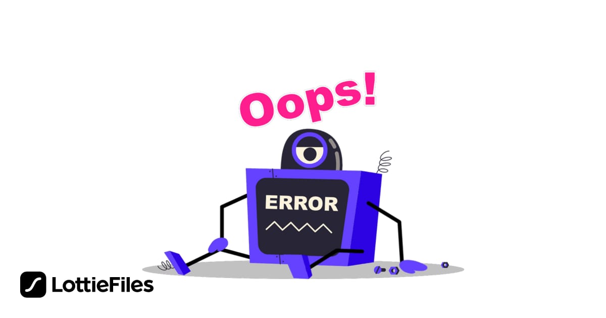 Free Robot Error Sticker Animation by Brian Karungani | LottieFiles
