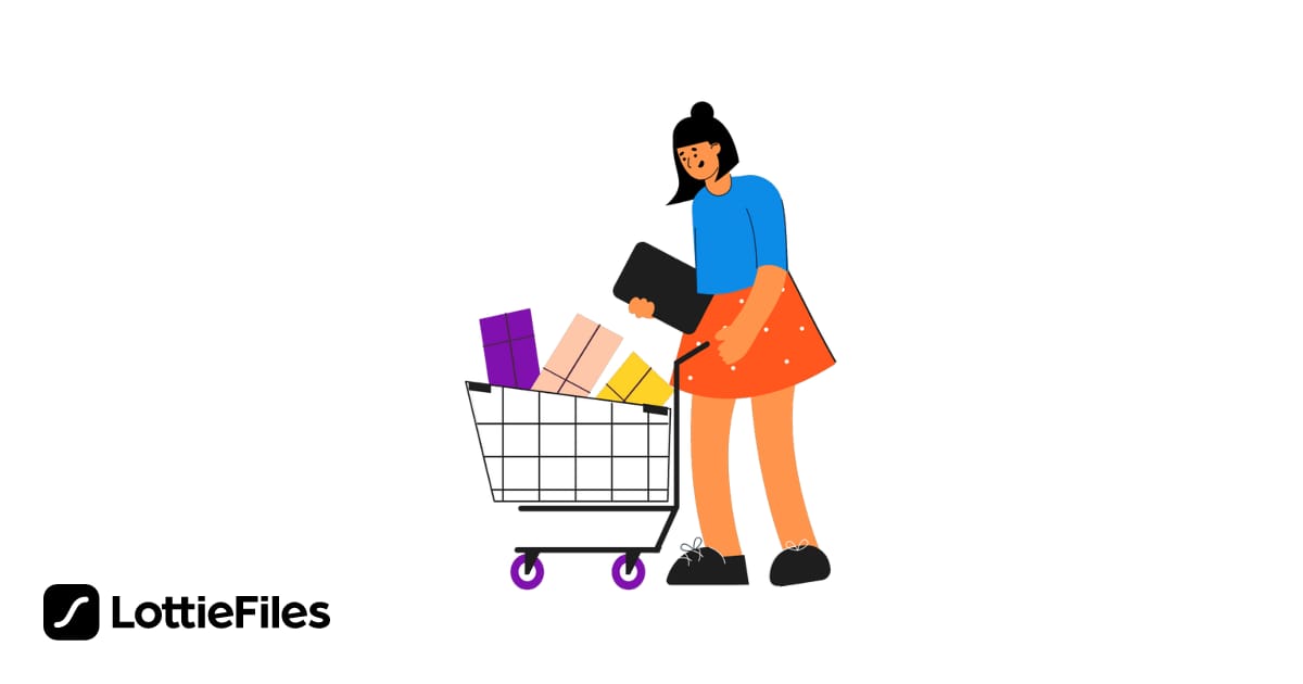 Free A girl carrying a shopping trolley Animation by Abdul Latif ...