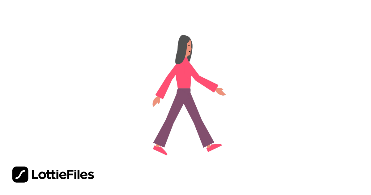 Free Girl walk Animation by Riju Shah | LottieFiles
