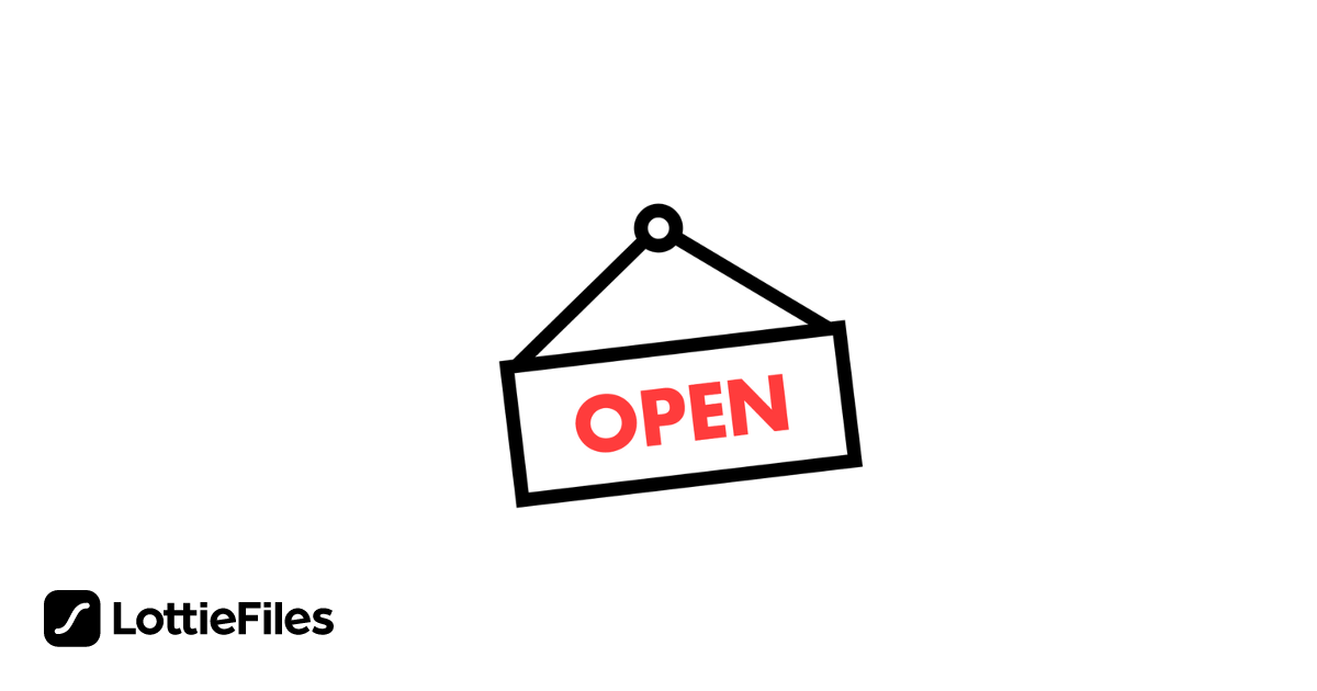 Free Open Sign Animation by Alex Fernandez | LottieFiles