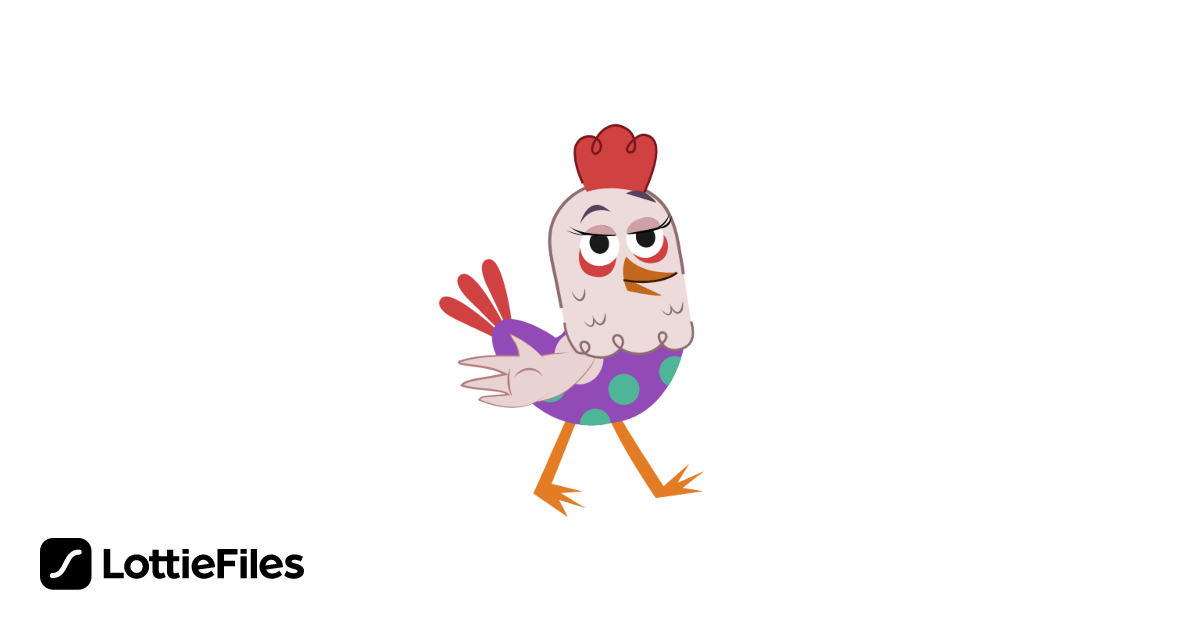 Free Walking Chicken Animation by Juan Bustamante | LottieFiles
