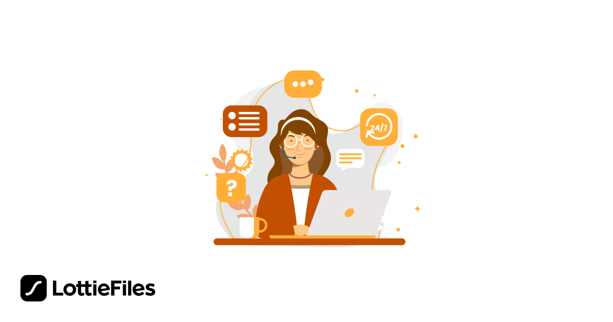 Free Contact US Transparent Girl Customer Service Animation by Rabeet ...