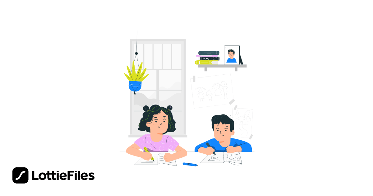 Free Kids Learning From Home Animation by Joey Marasek | LottieFiles