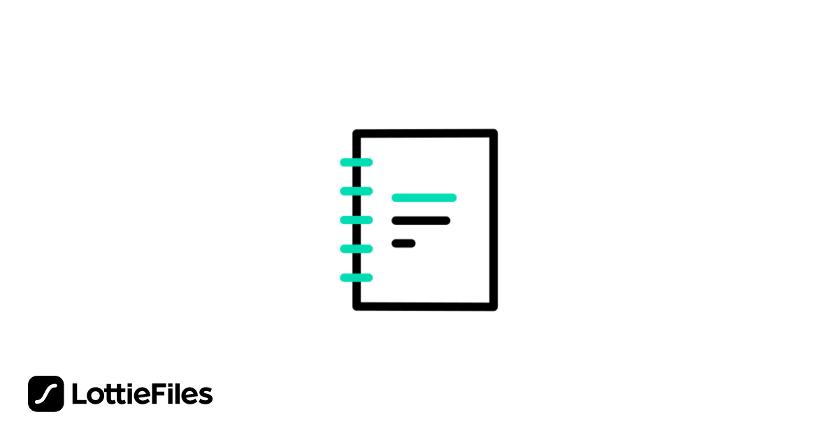 Free Notebook icon Lottie JSON animation Animation by Tinymotion ...