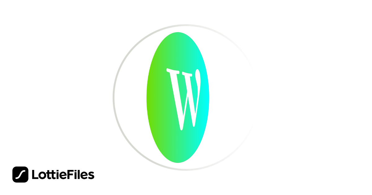 Free Wordpress gradient color 3D icon rotation Lottie JSON animation ...