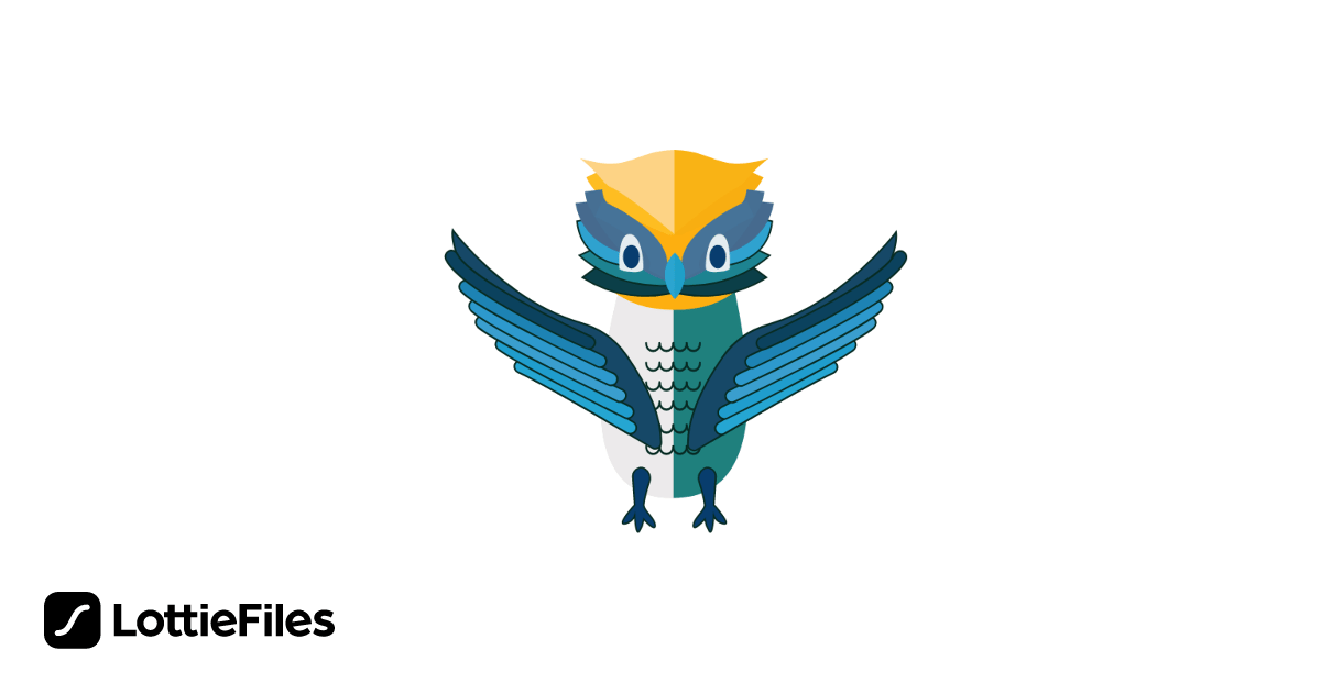 Free Owl in flight Animation by Artem Bezdolev | LottieFiles
