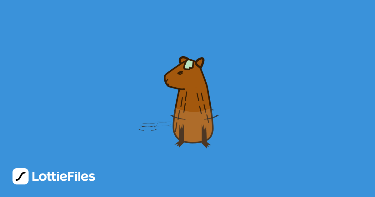 Free Capybara Chilling Animation by Ignacio Alcaino Rodriguez | LottieFiles