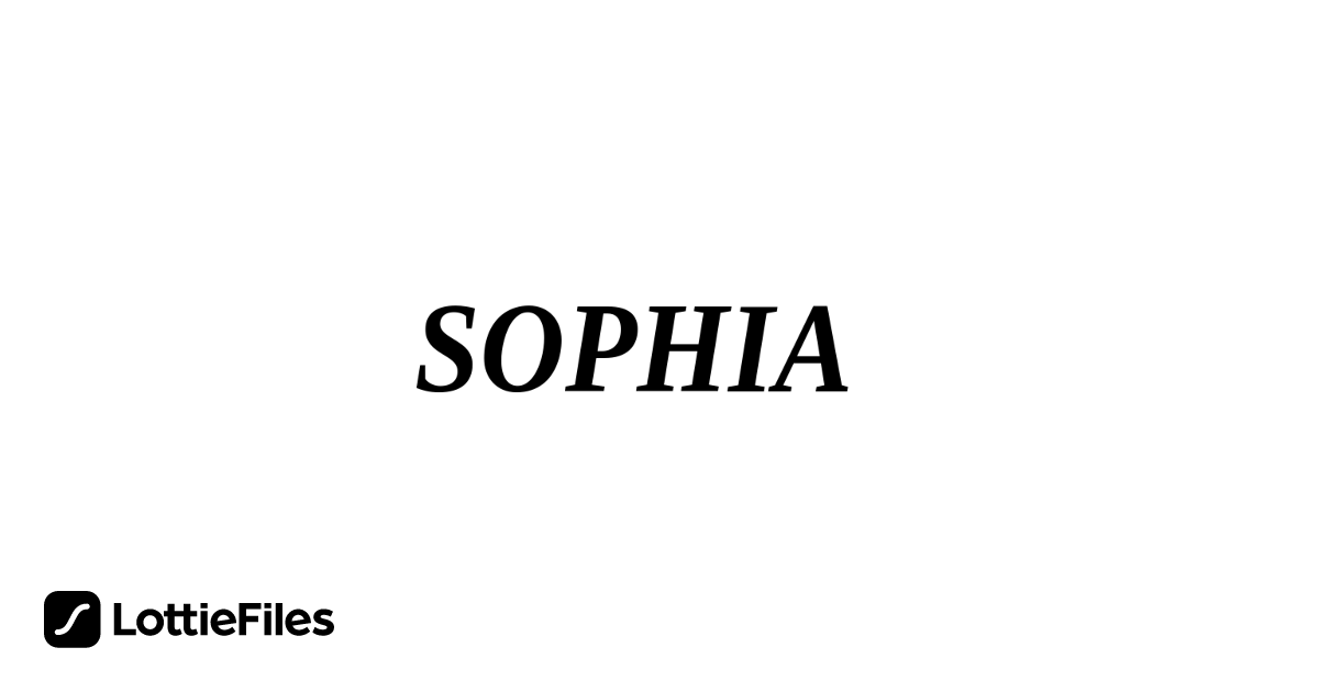 Free Sophia Animation by matteo brunati | LottieFiles