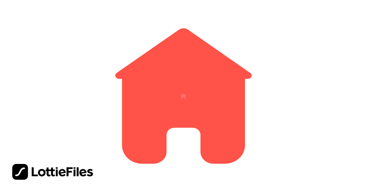 Free home icon red Animation by 黄阿迪王 | LottieFiles