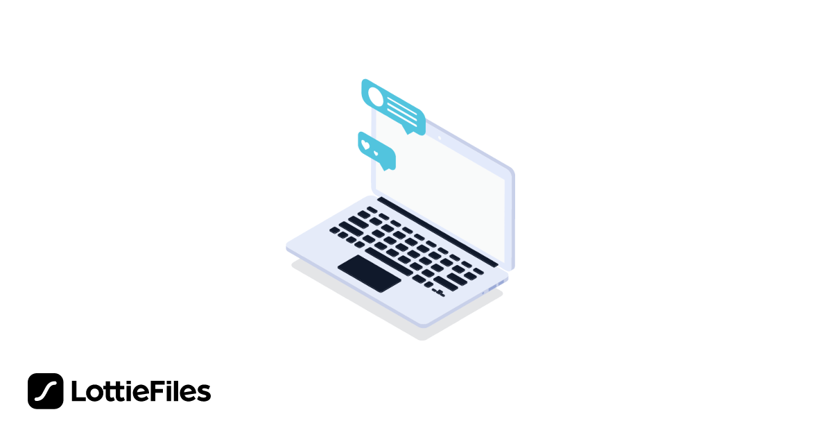 Free Laptop Messages Animation by Qodehub Design | LottieFiles