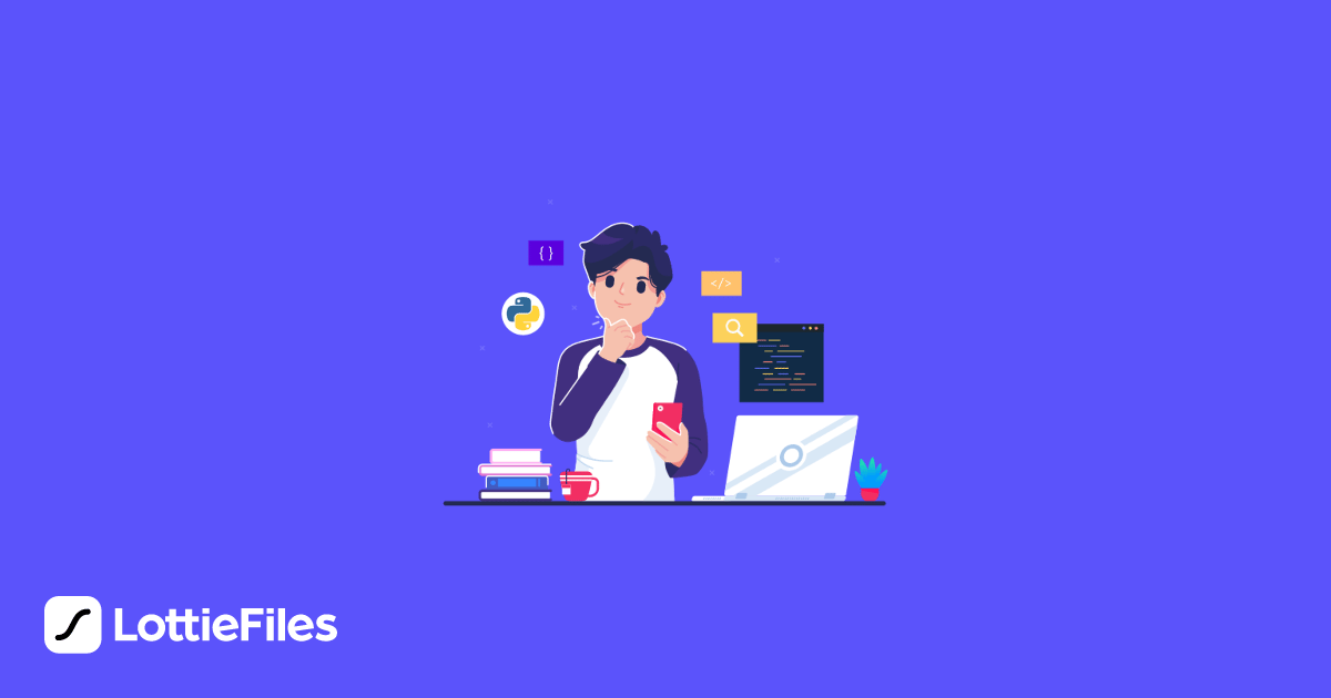 Free Happy Coding Animation by Mujahid Islam | LottieFiles