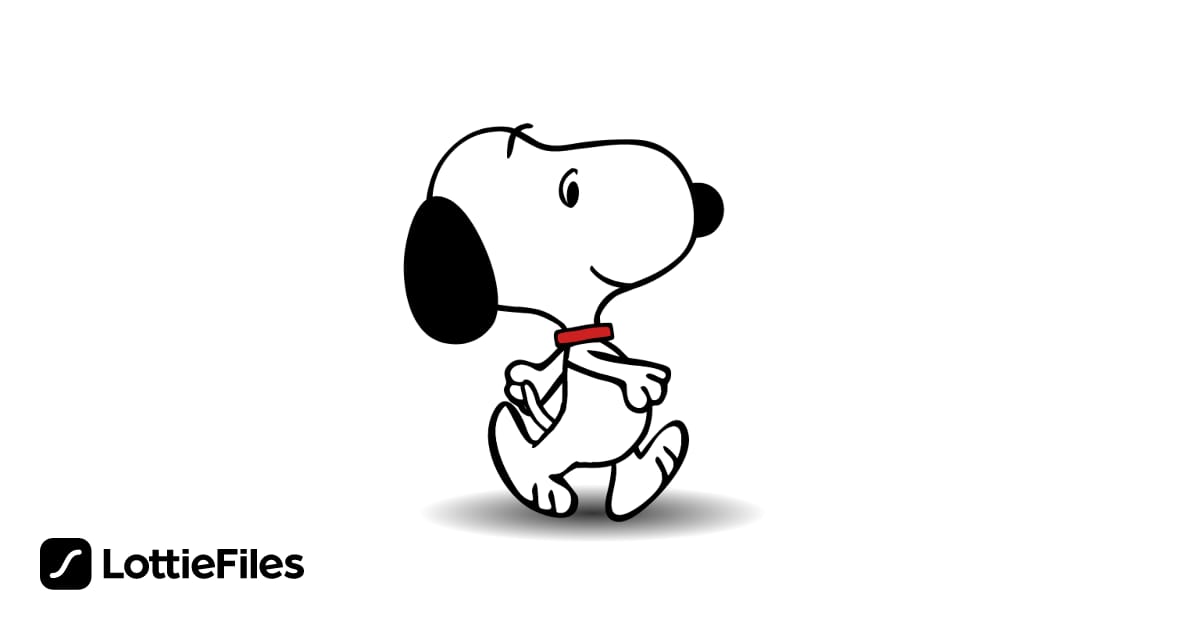 Free Snoopy Walk and Smile Animation by Christian | LottieFiles