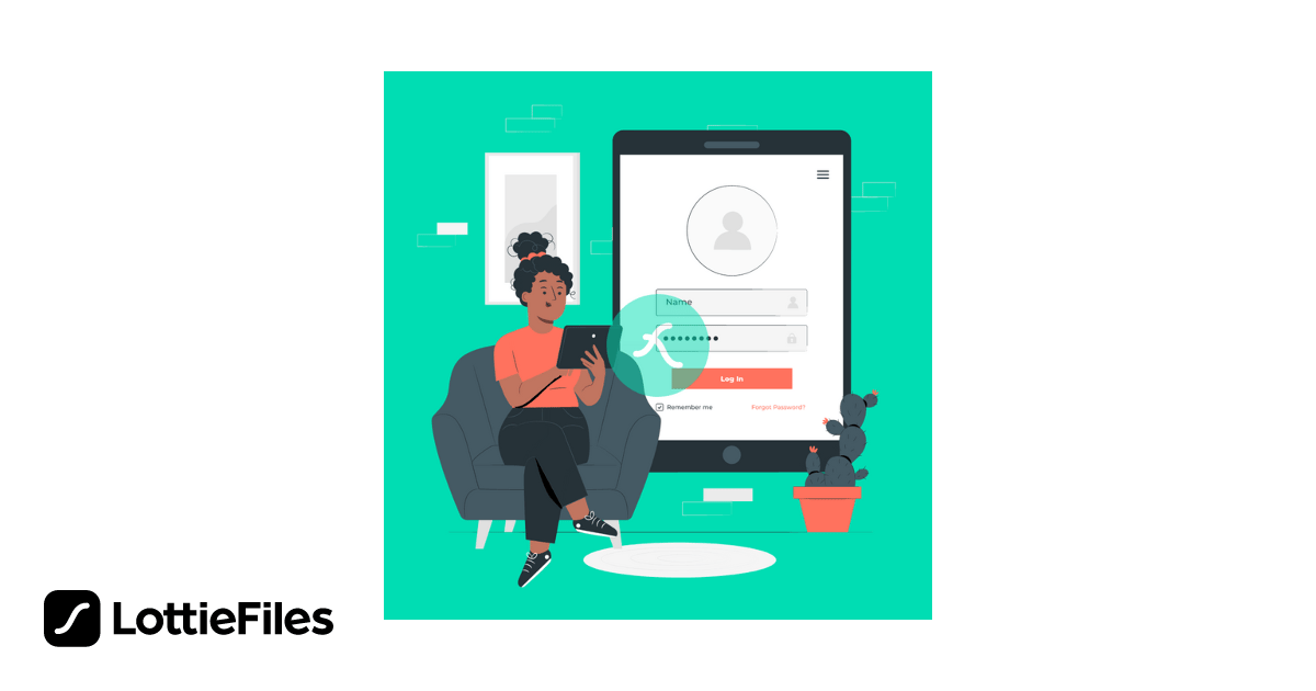Free Tablet login Lottie JSON animation Animation by TinyAnimation ...