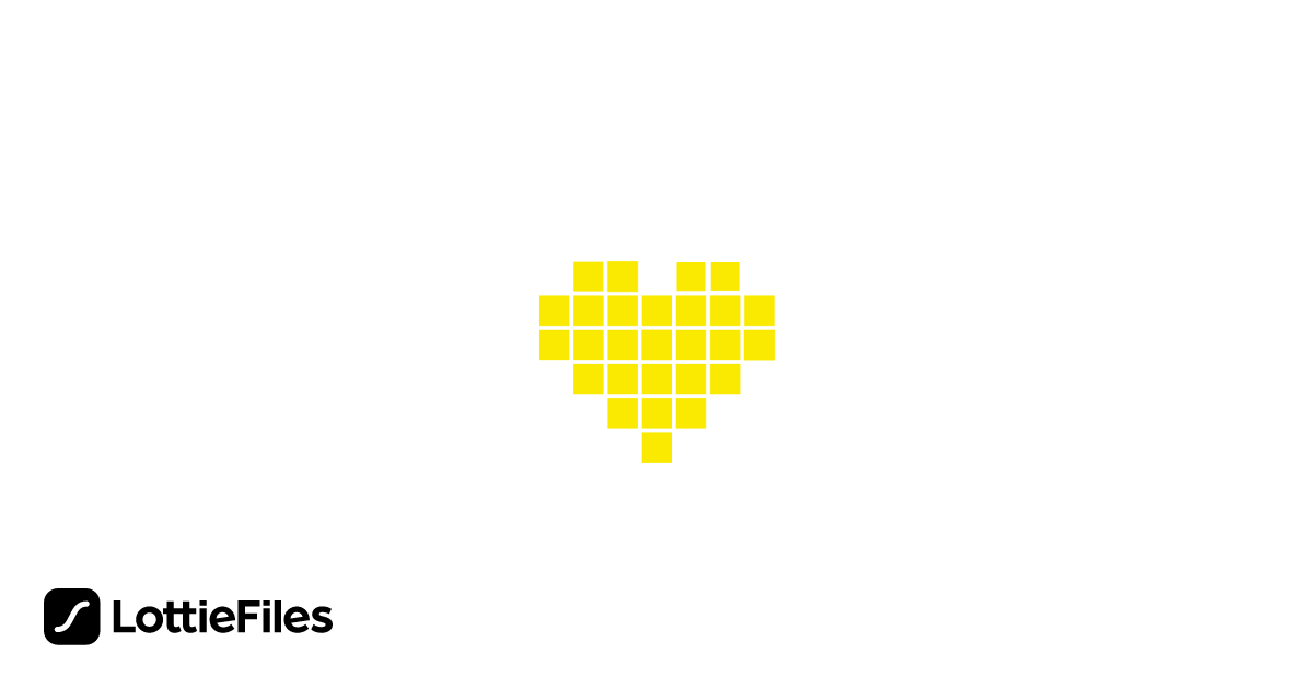 Free yellow digital heart Animation by Lars Briesemeister | LottieFiles
