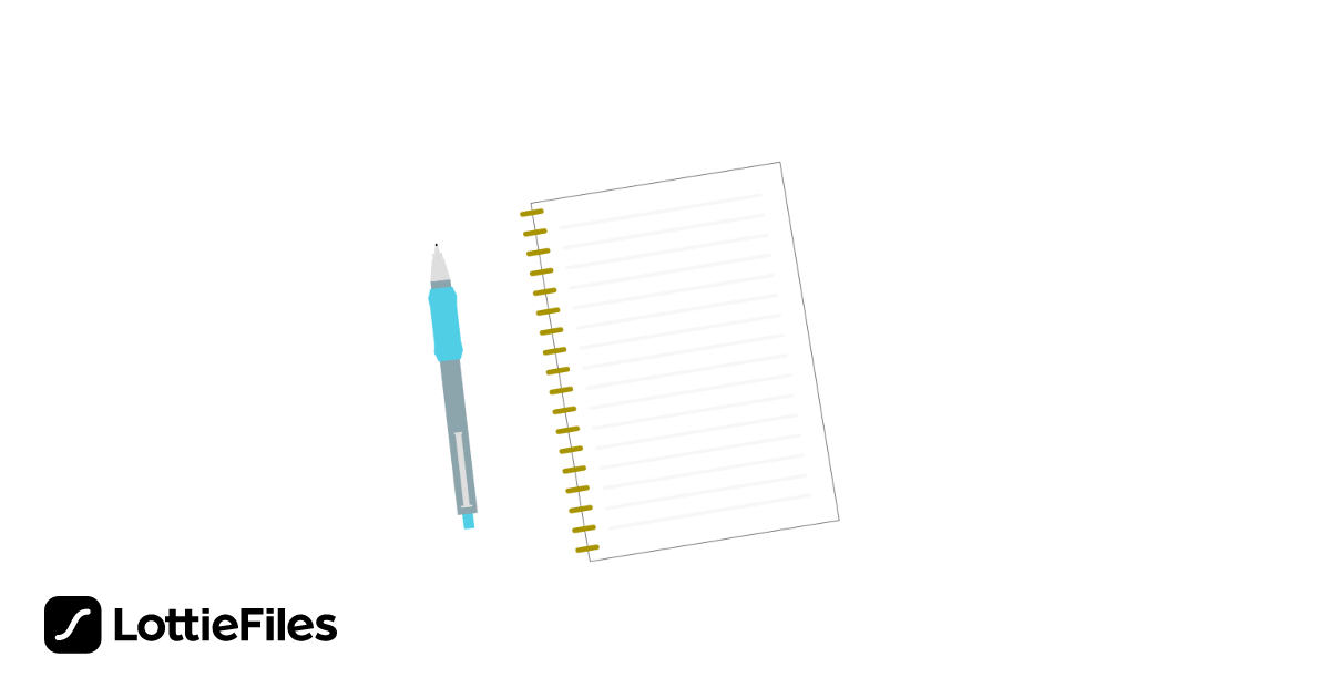 Free Notebook and Pen animation Animation by Yash Moon | LottieFiles