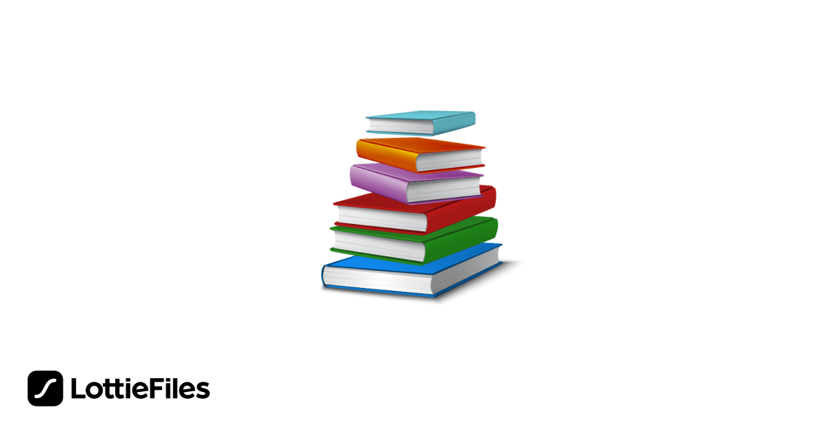 Free Books stack realistic Animation by Stefani Santa | LottieFiles