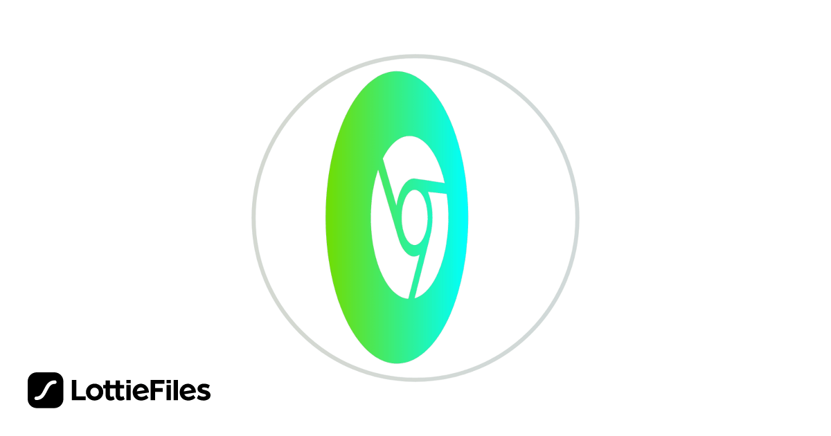 Free Chrome gradient color 3D icon rotation Lottie JSON animation ...