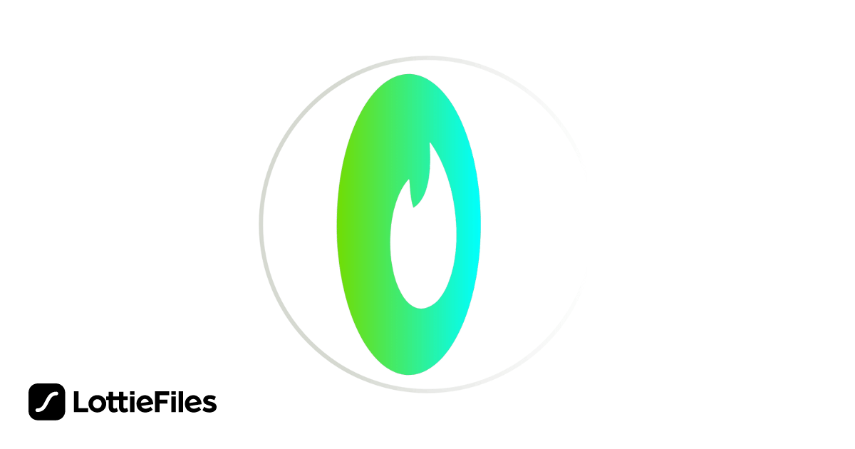 Free Tinder gradient color 3D icon rotation Lottie JSON animation ...