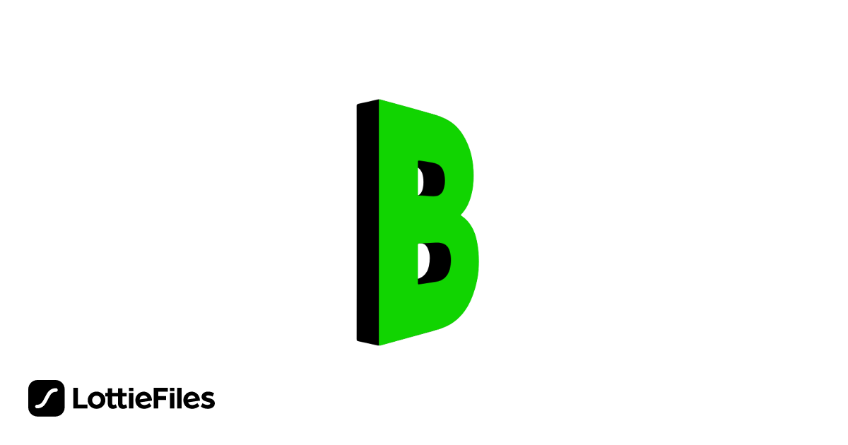 Free Alphabet B 3D rotation preloader Lottie JSON animation Animation ...