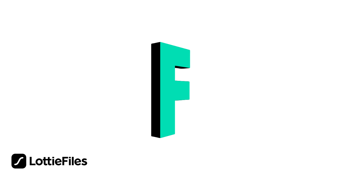 Free Alphabet F 3D rotation Lottie JSON animation Animation by ...