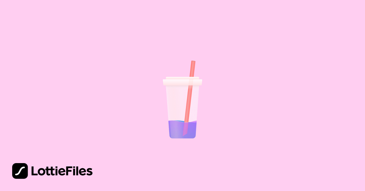 Free Day 10 - Drink and straw Animation by Inad | LottieFiles