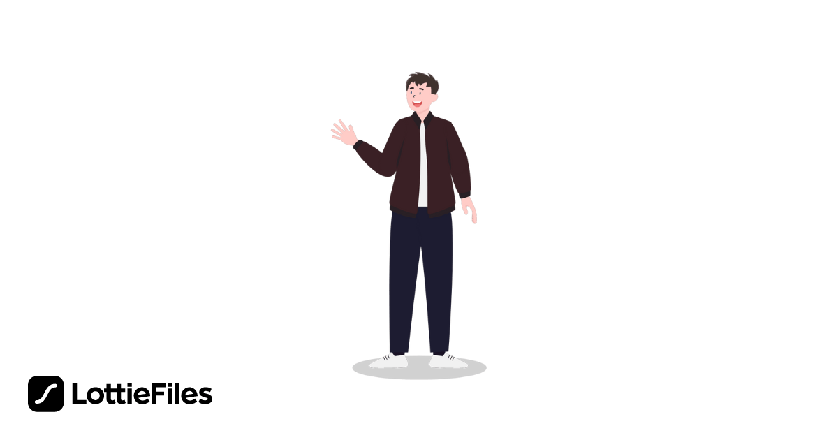 Free Character Waving Animation by Christian MH | LottieFiles