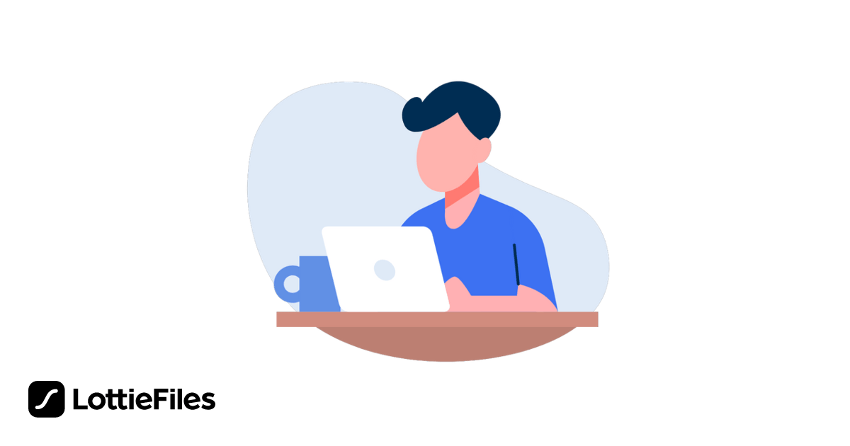 Free Man remote working Animation by Abdul Latif | LottieFiles