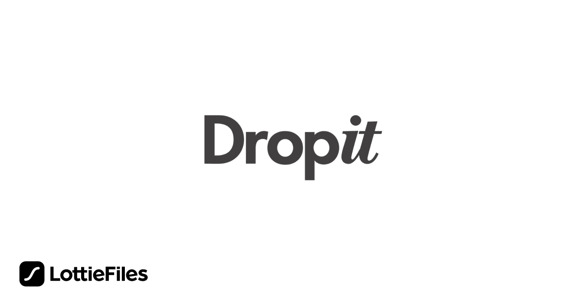 Free Dropit logo animation Animation by Alex Kanterman | LottieFiles