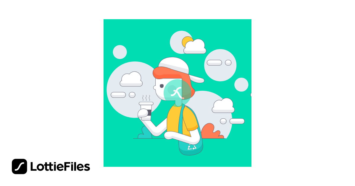 Free Walking with coffee Lottie JSON animation Animation by Tinymotion ...