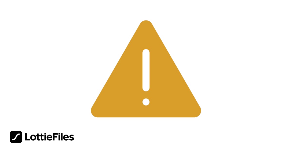 Free Warning Alert Animation by Oyinloluwa Adedoyin | LottieFiles